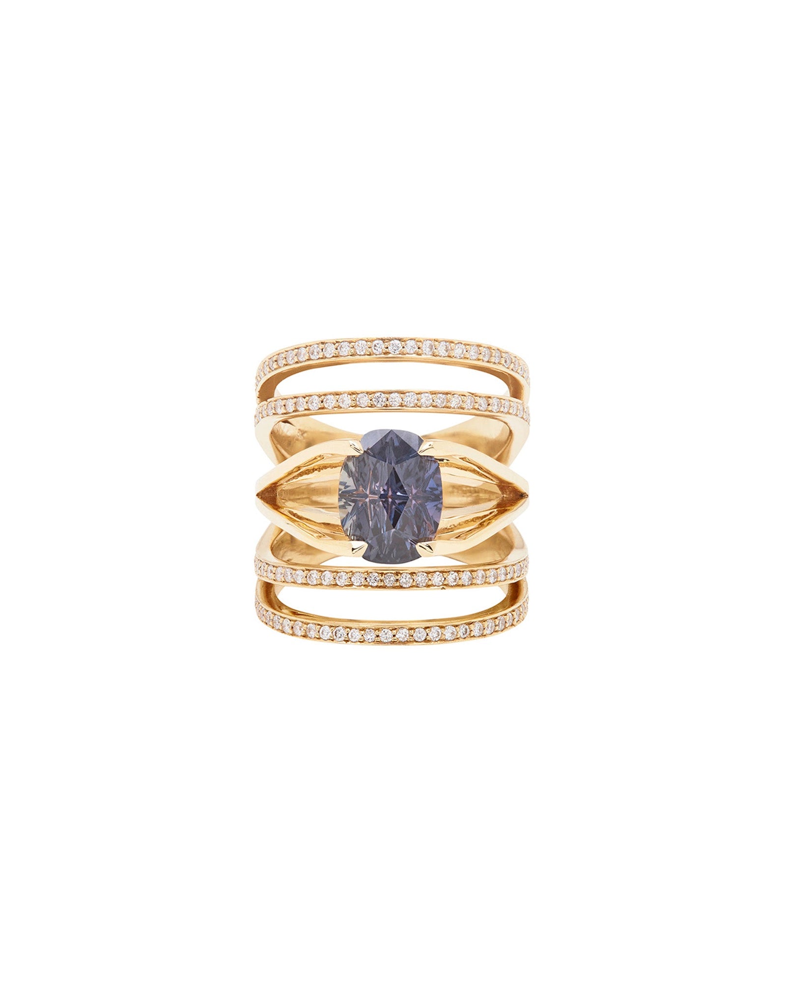 Elegant Elliptical Enclose Ring Set